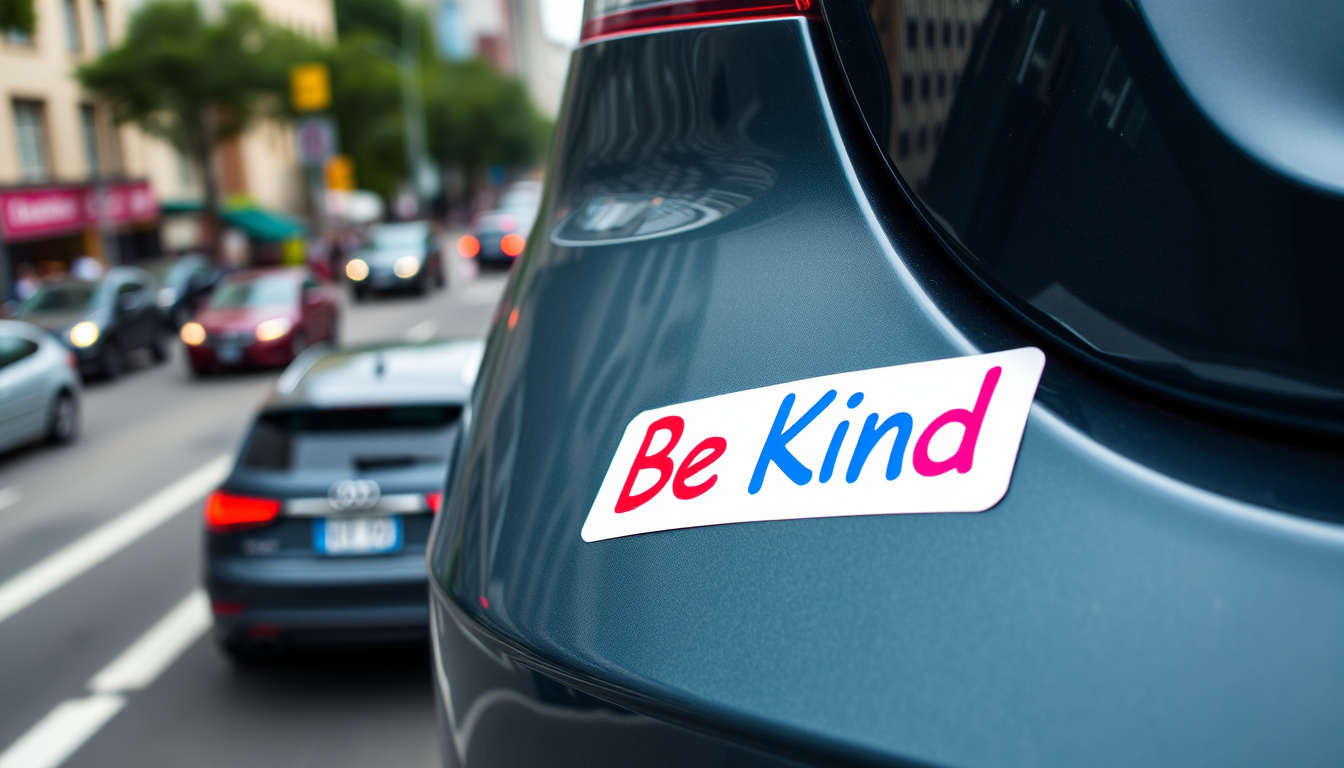 Elevate Your Commute: How a Simple ‘Be Kind’ Bumper Sticker Can Spark Positivity on the Road ...