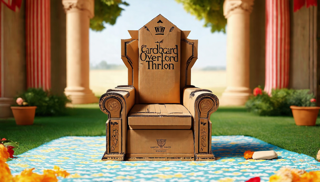 Cardboard Overlord Throne — Eco Inks Water-Based | Soft Unisex Tee ...