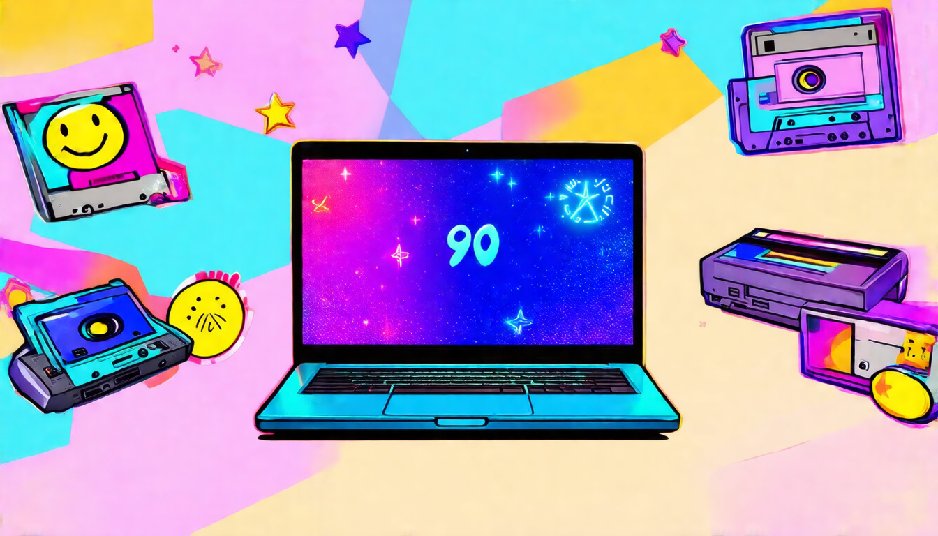 Laptop 90s Holographic Stickers: For Your Tech & Tablets – Hot Products ...