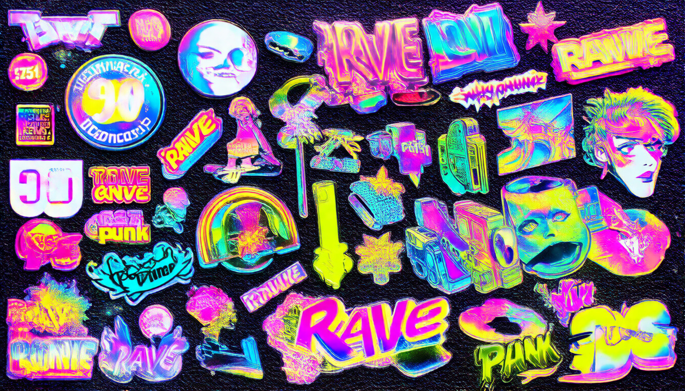 Rave & Grunge 90s Holographic Stickers: Collector’s Guide – Hot ...